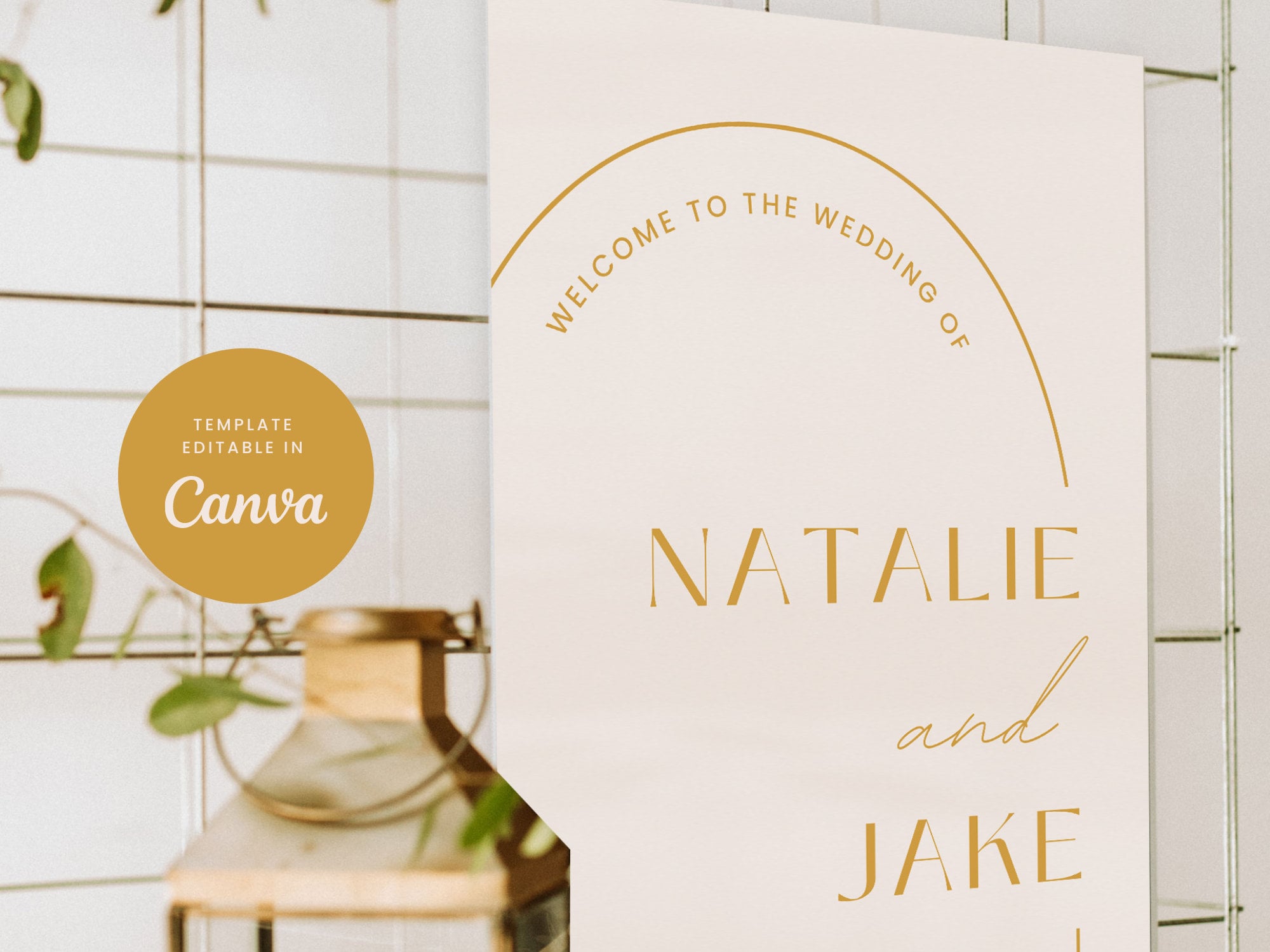 Welcome to Our Wedding Sign Canva Template Bright Colorful Welcome Sign ...