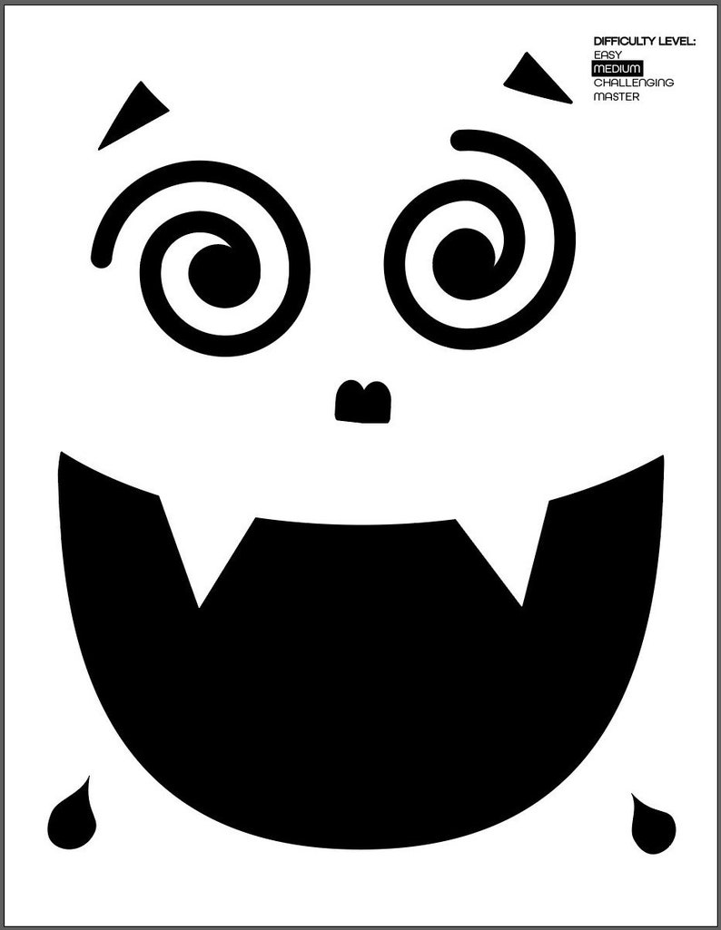 Halloween Pumpkin Carving or Painting Pumpkin Faces Stencil Printable ...