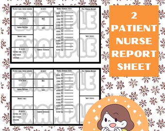 Pediatric Nursing Report Sheet - Etsy
