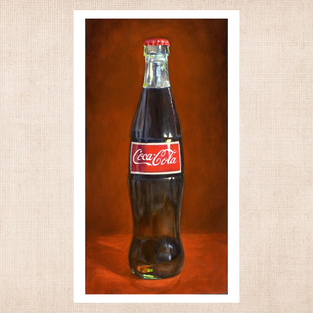 COCA-COLA BOTTLE 6x12 Unframed Print - Mexican Coke Oil Painting ...
