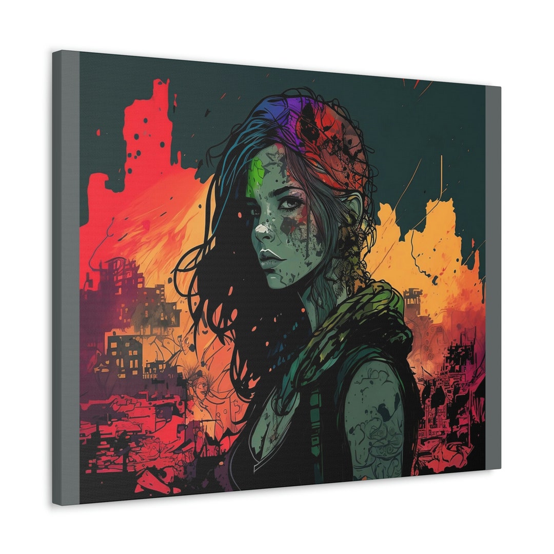 DMZ Survivor Wall Canvas Post-apocalyptic City Comic Style Art - Etsy