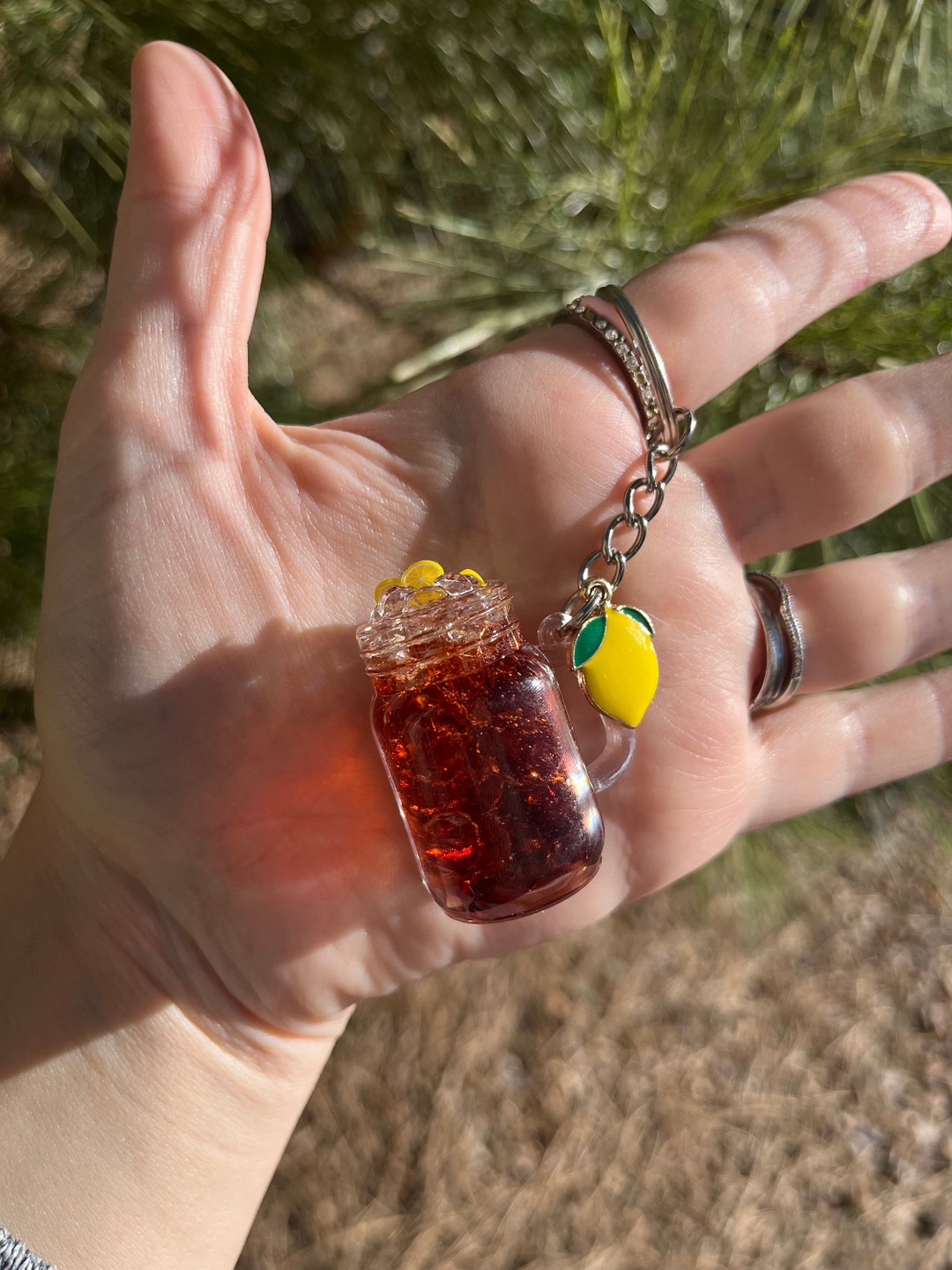 Iced Tea Shaker Keychain, Arnold Palmer, Summer Keychains, Mason Jar ...