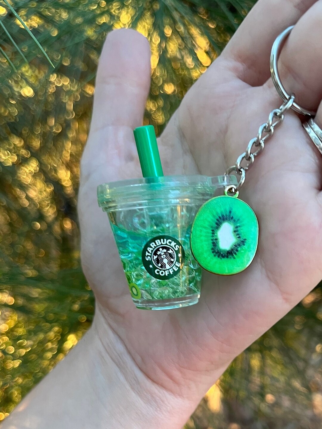 Starbucks Kiwi Refresher Shaker Keychain - Etsy