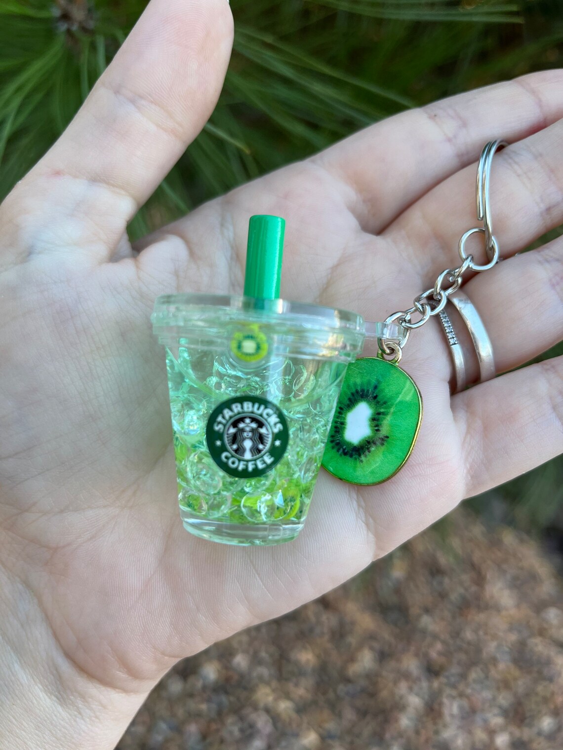 Starbucks Kiwi Refresher Drink Shaker Keychain - Etsy