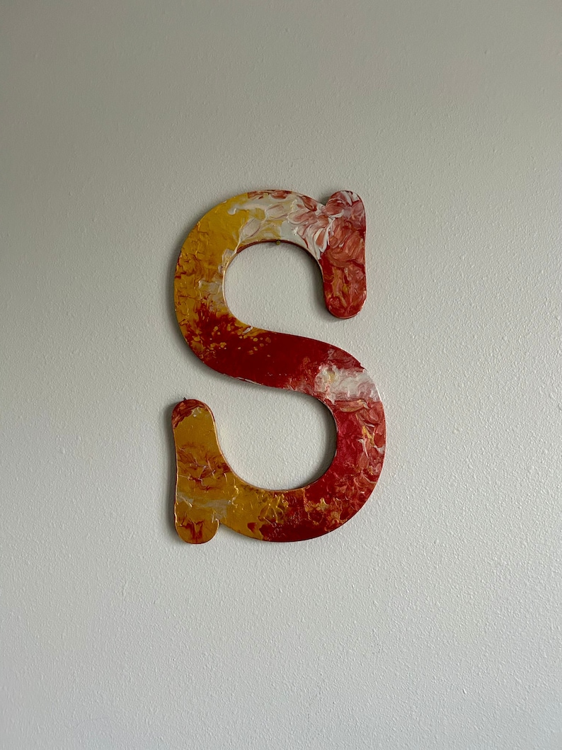 Hand Painted Wooden Letter - Etsy