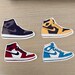 Air Jordan 1 Sticker Pack Sneakers Michael Jordan Sneakers Chicago ...