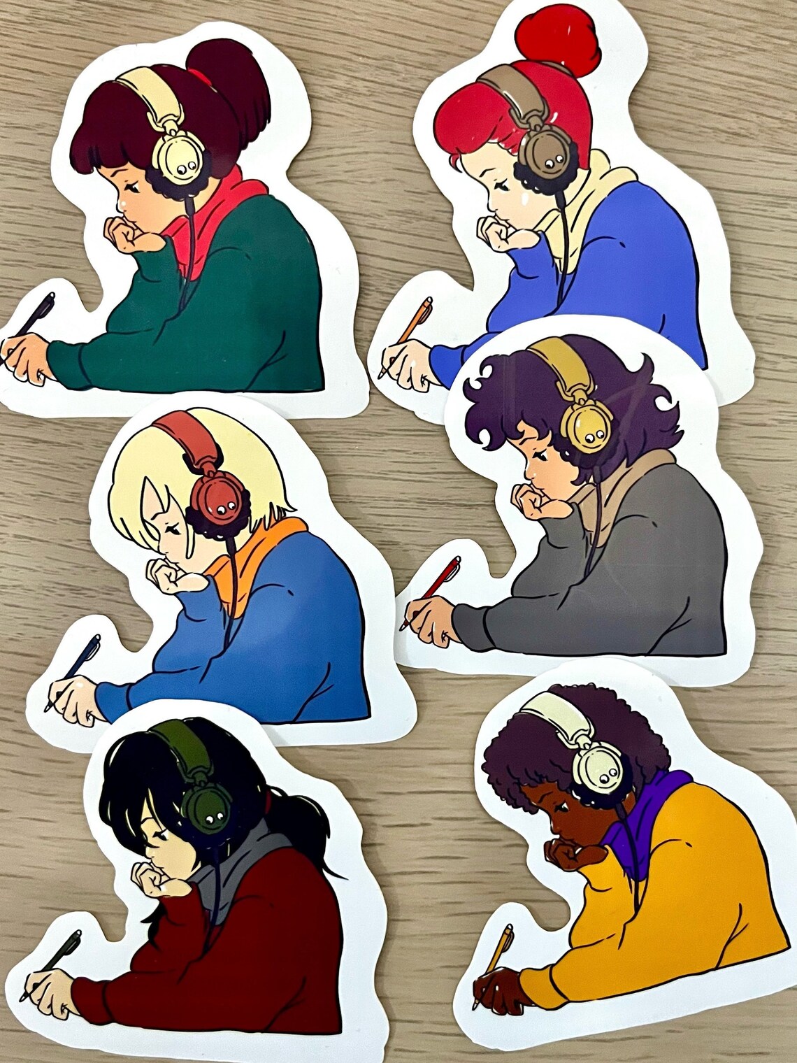 Lofi Girls Sticker Pack Anime Decal Music Lofi Hiphop Art Vaporwave ...