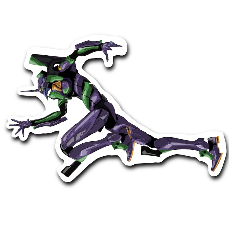 Eva Unit 01 Sticker Anime Decal Shinji Evangelion Vaporwave - Etsy