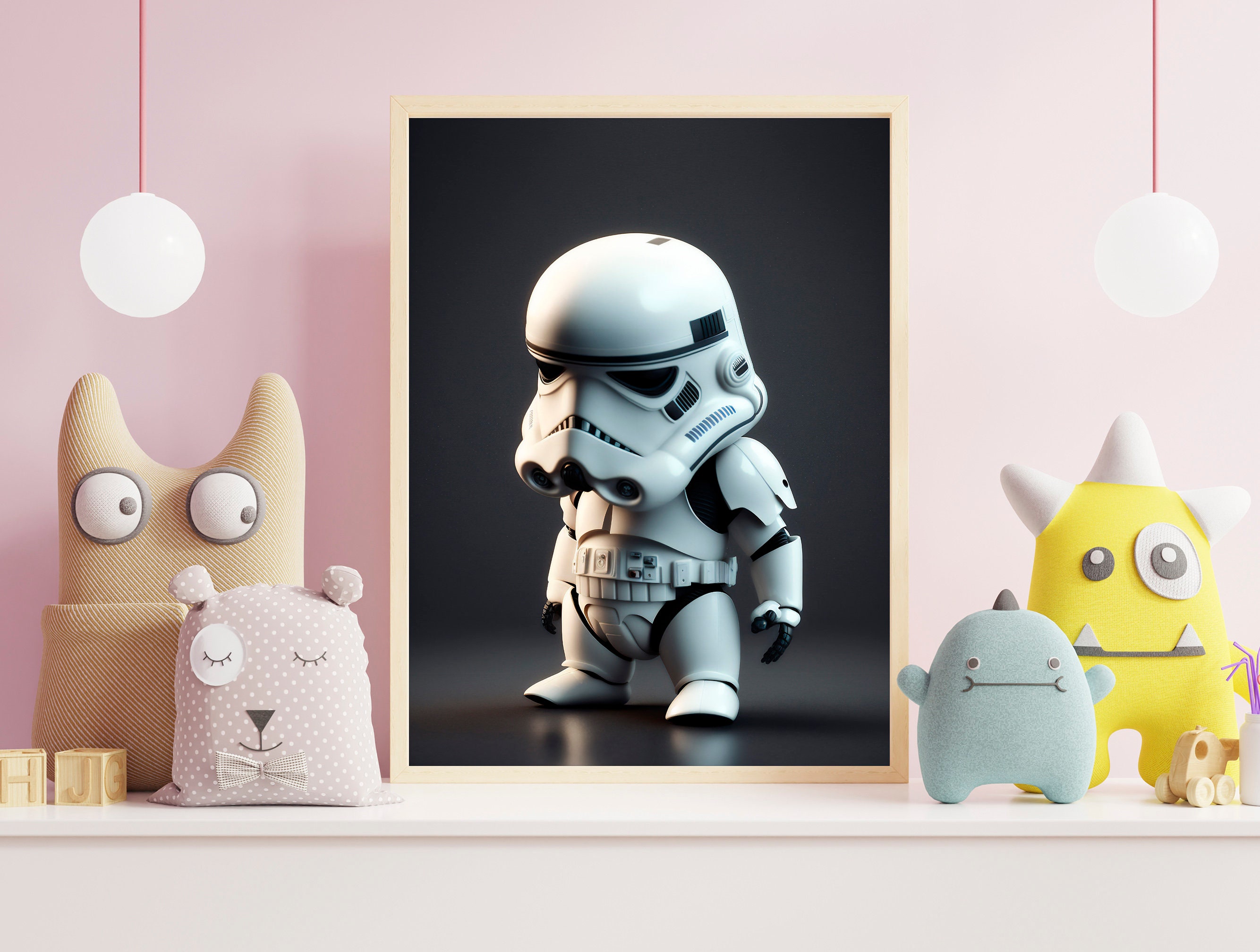 Printable Baby Stormtrooper Art Poster, Unique Star Wars Fan Art Print ...