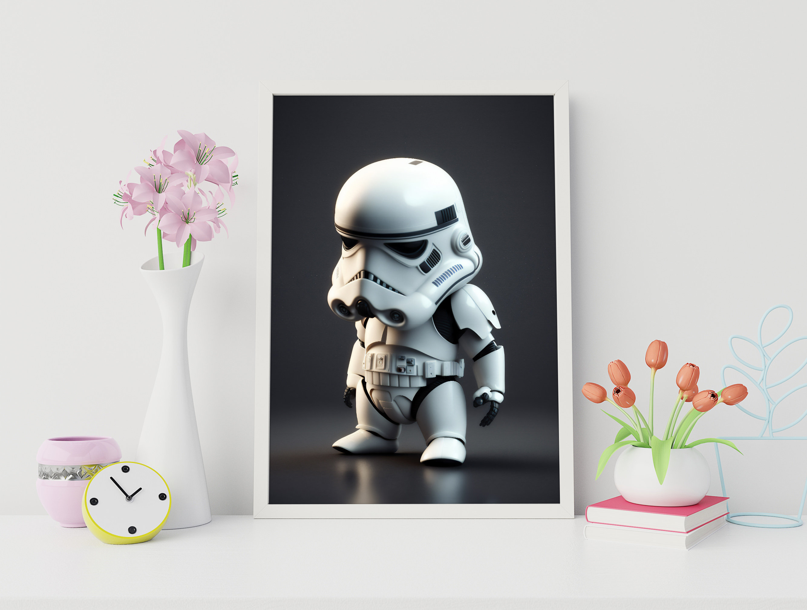 Printable Baby Stormtrooper Art Poster, Unique Star Wars Fan Art Print ...