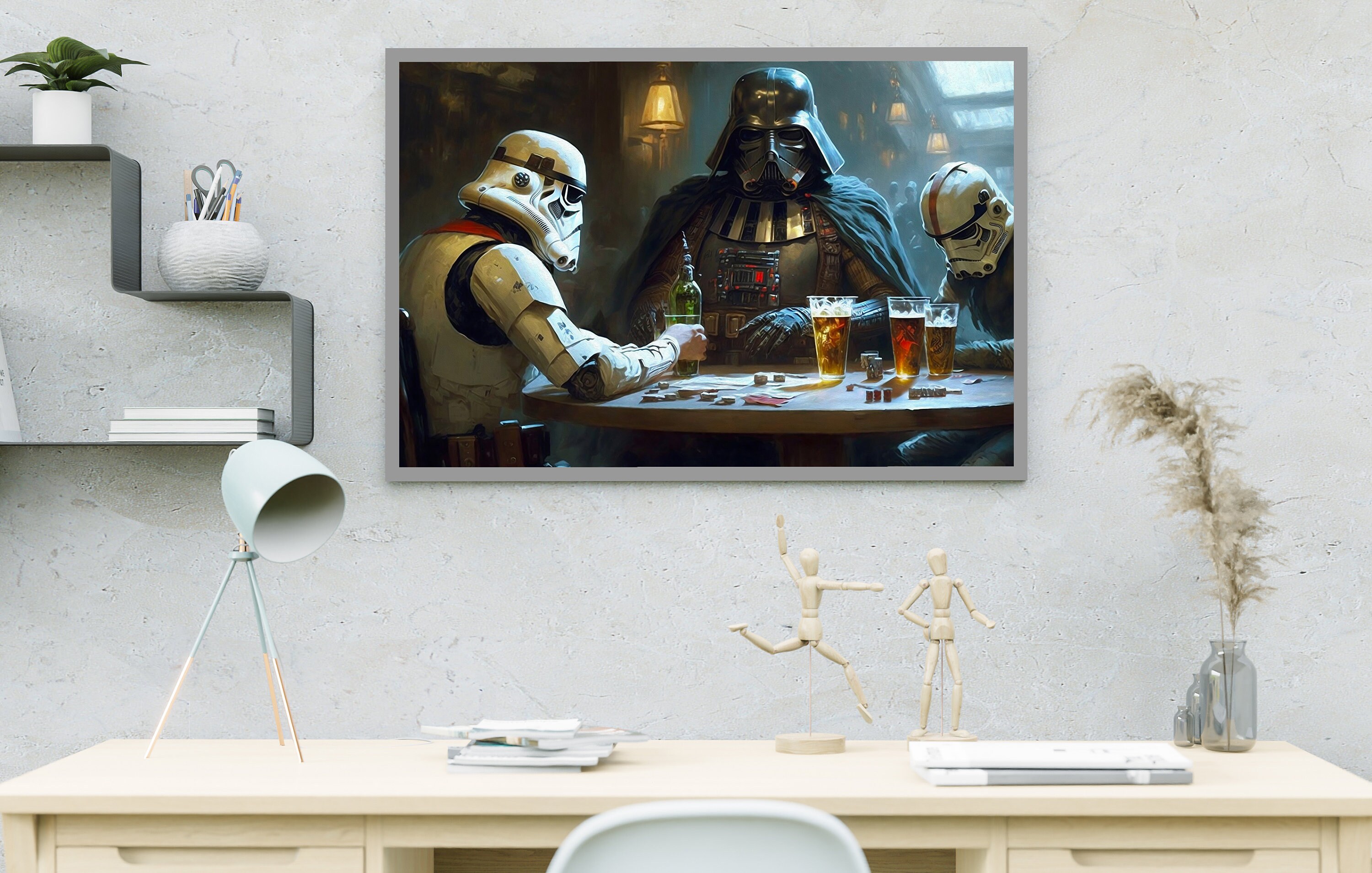 Printable Happy Hour Darth Vader Bar Drinking With Stormtroopers ...