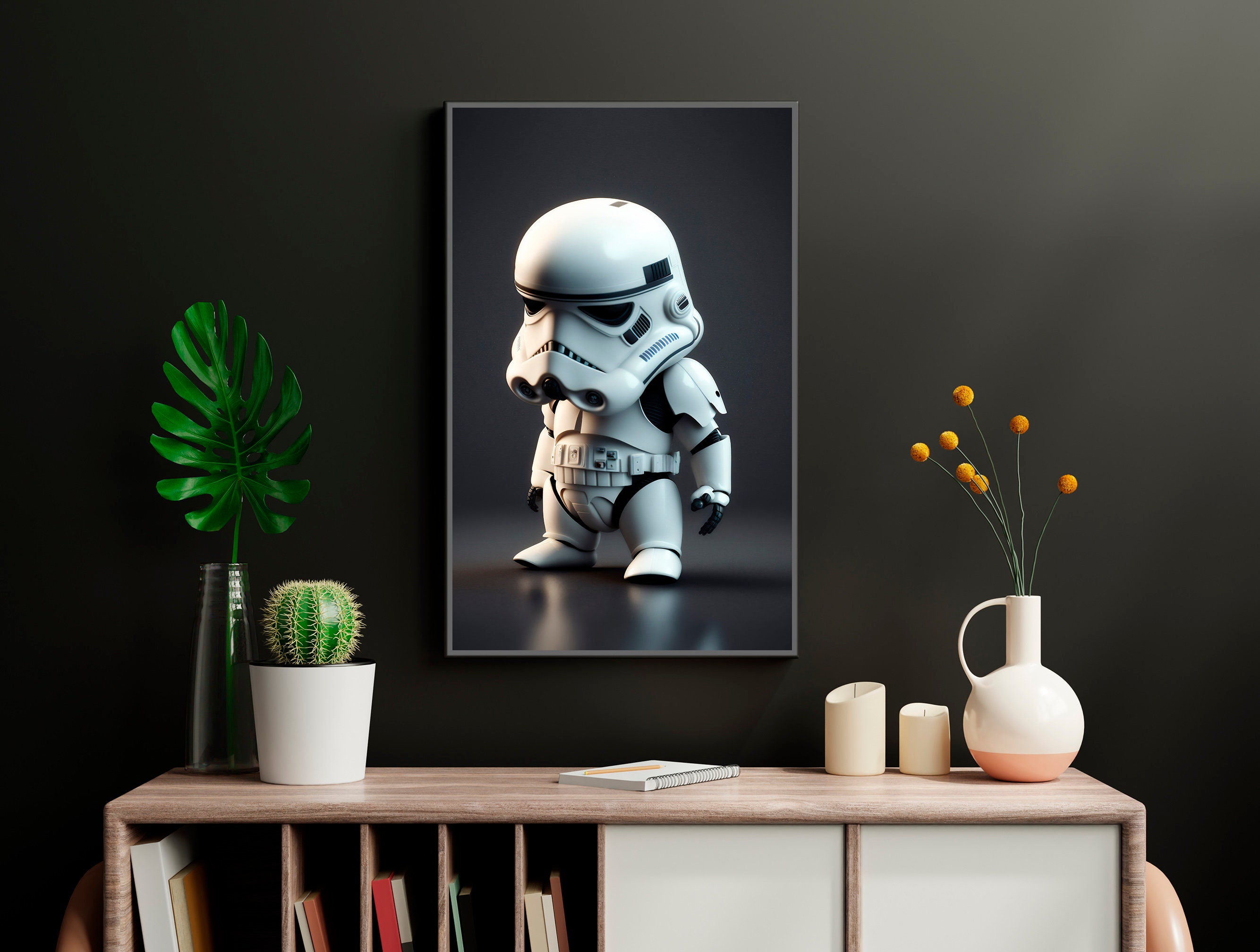 Printable Baby Stormtrooper Art Poster, Unique Star Wars Fan Art Print ...