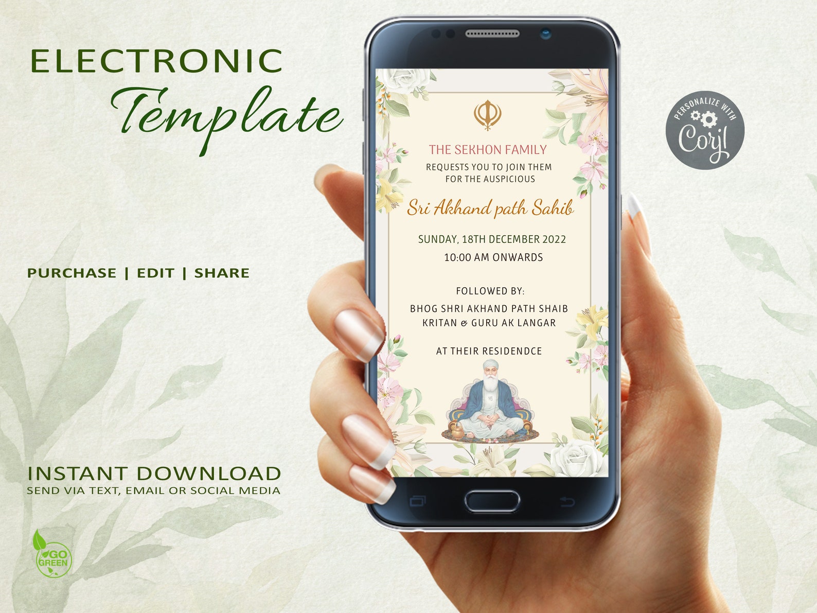 DIY Akhand Path Invitation Akhand Path Sahib Sukhmani Sahib - Etsy Canada