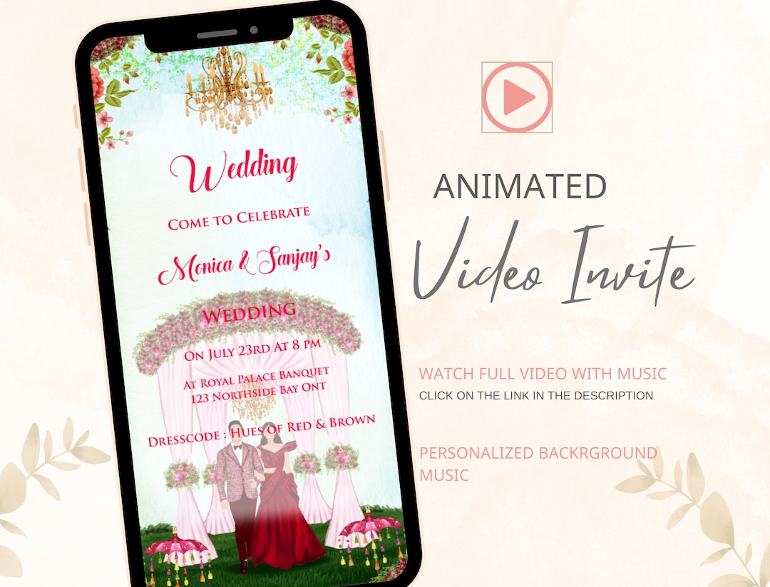 Reception Animated Invitation, Reception Invitation, Henna Night ...