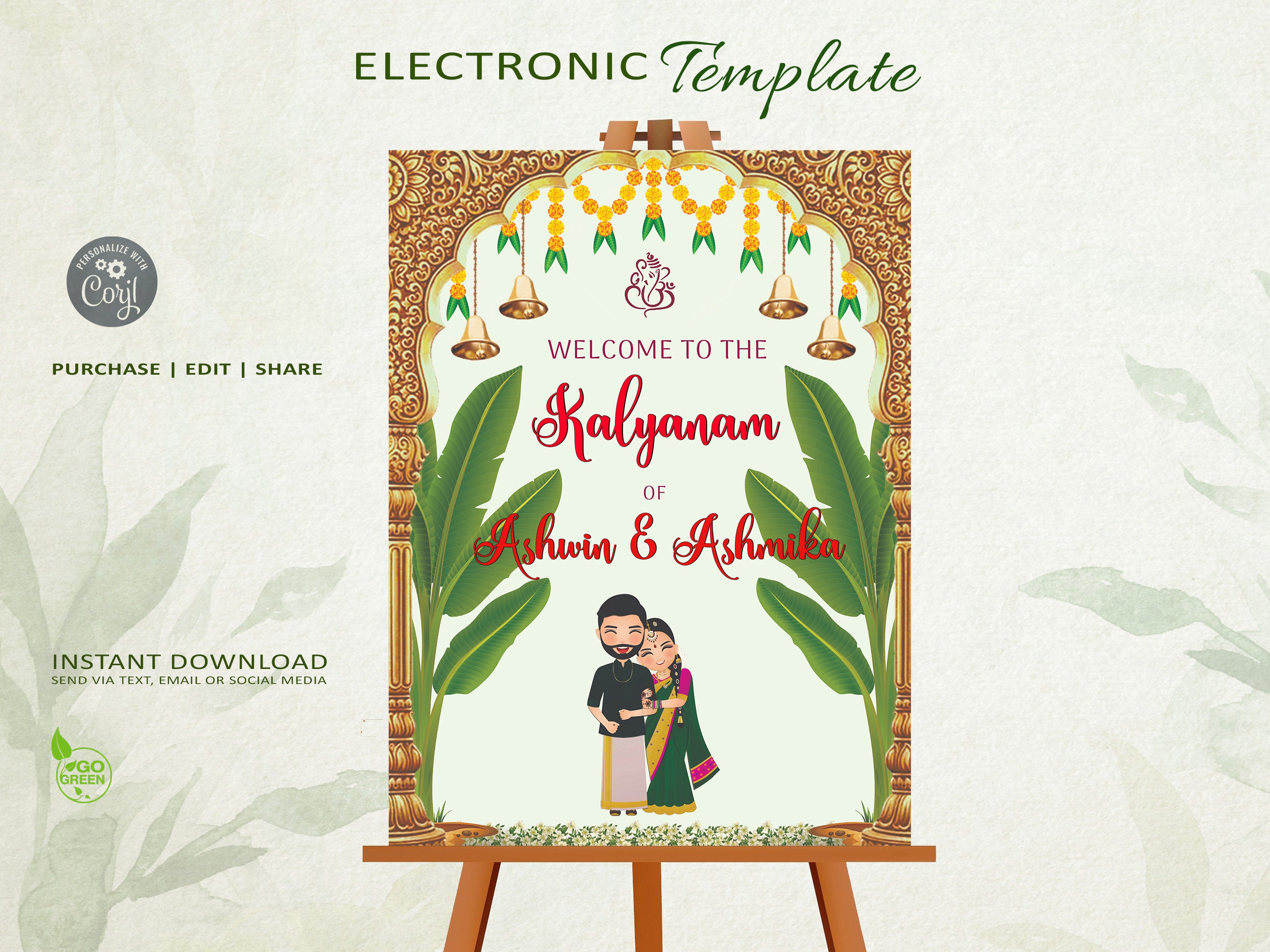 Indian Wedding Welcome Sign Tamil Welcome Signs South Indian - Etsy
