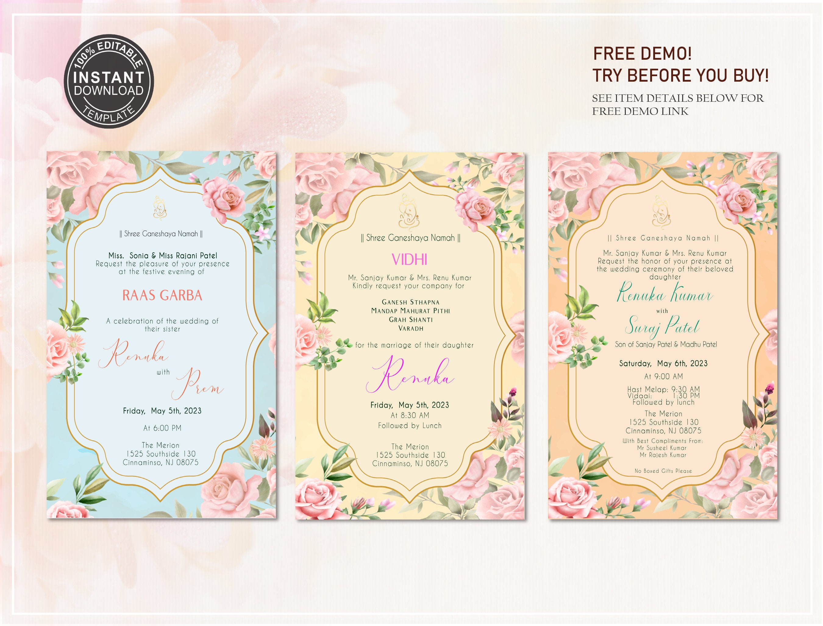 Gujrati Wedding Template, Indian Wedding Mobile Invite, Raas Garba ...