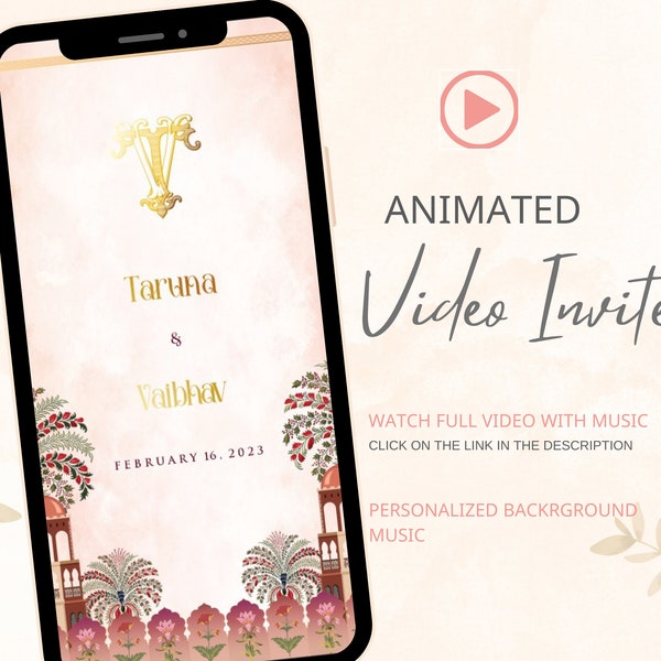 Indian Wedding Invite Animated - Etsy