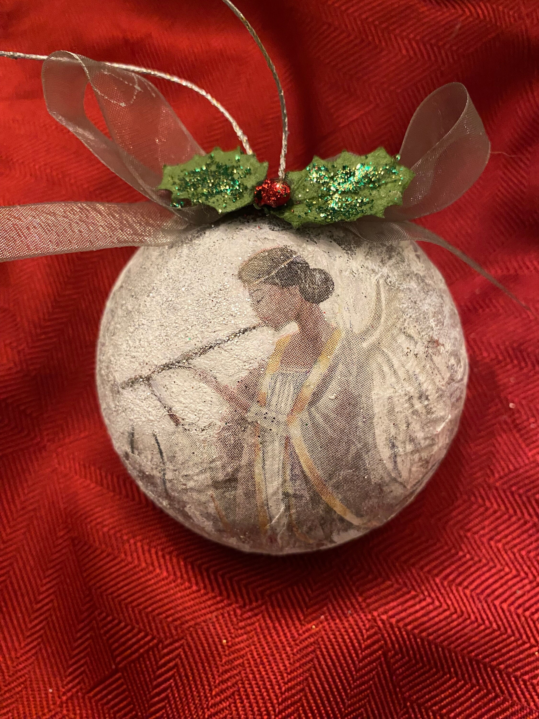 Angel Playing Instrument Paper Mache Decoupage Ornament - Etsy