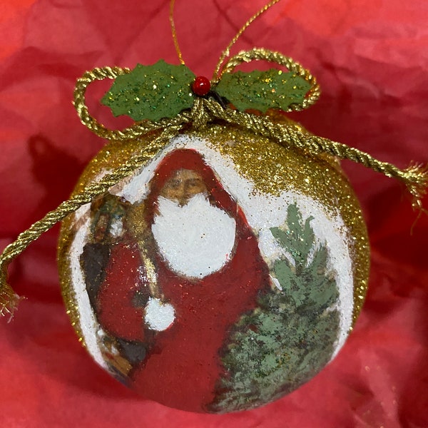 Antique Paper Mache Santa Claus - Etsy