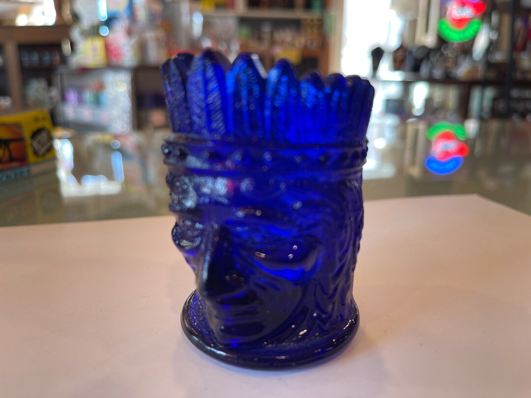 Antique Cobalt Blue Native American Toothpick Holder - Etsy