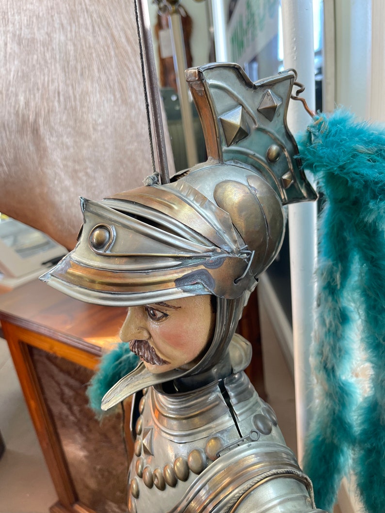 Vintage Marionette Knight With Artfully Made Tin Armor and Wood Body ...