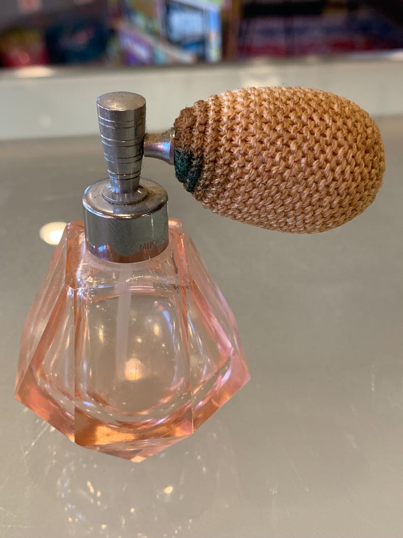 Vintage Mikado Pink Glass Perfume Bottle With Working Atomizer - Etsy