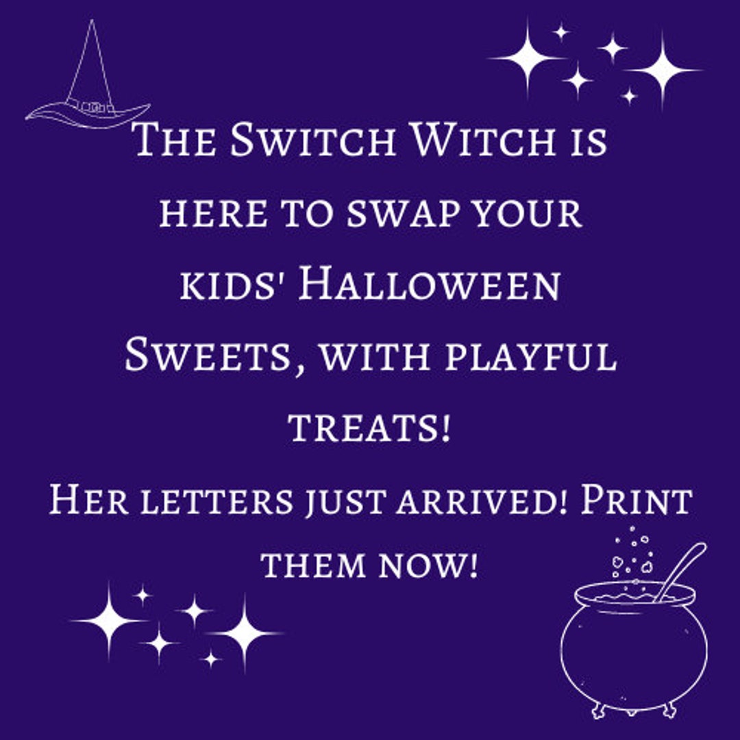 Switch Witch Halloween Letters Customizable - Etsy
