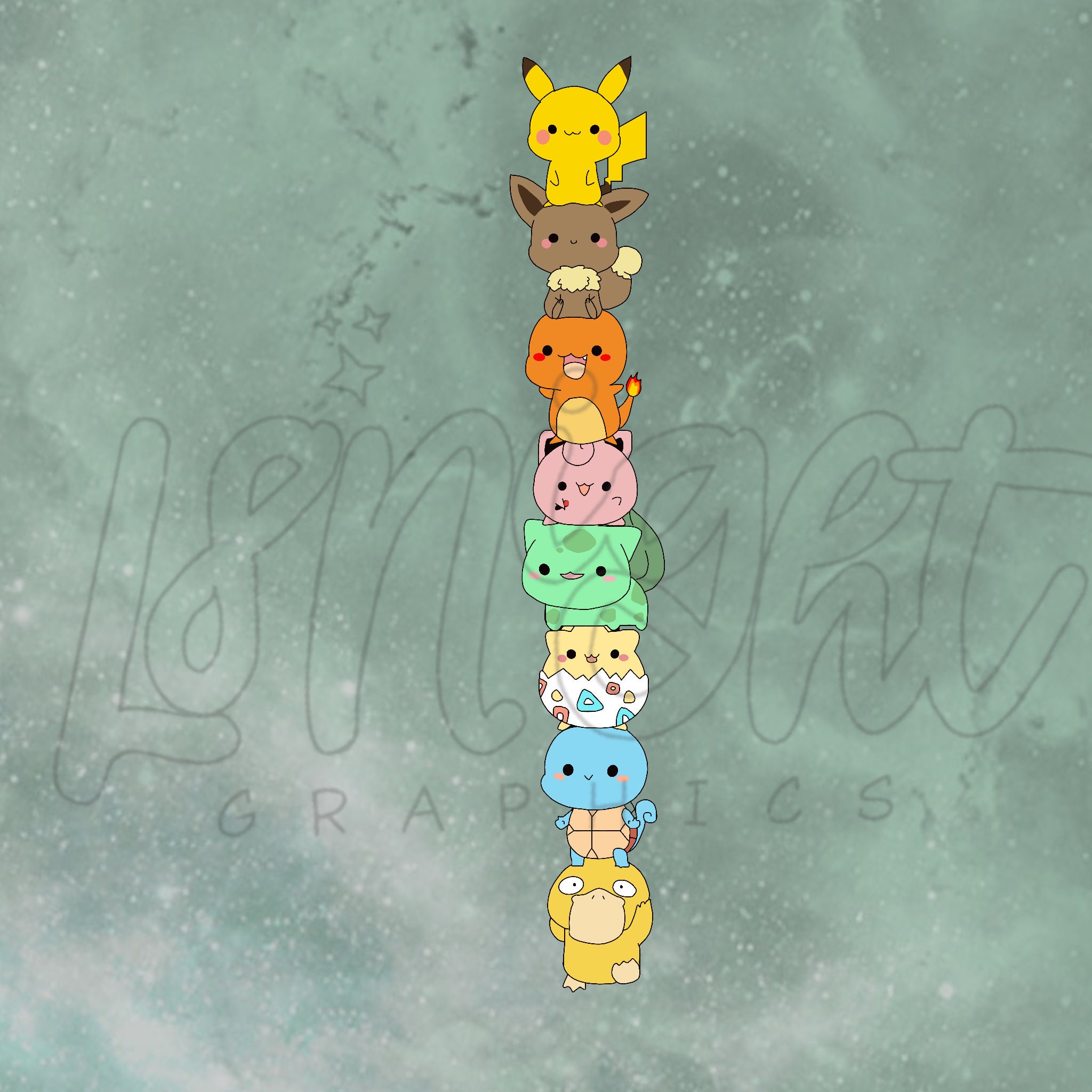 Pokémon Stack Matte Sticker - Etsy