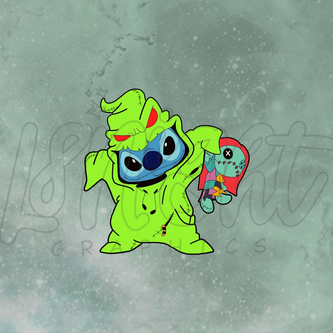 Oogie Boogie Stitch With Sally Doll Matte Sticker - Etsy