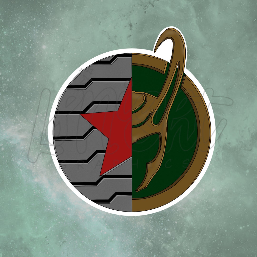 Bucky and Loki Shield Matte Sticker - Etsy
