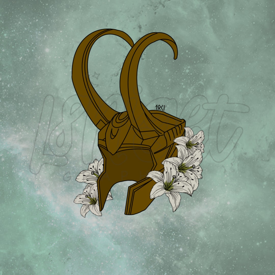 Loki Horns Matte Sticker - Etsy