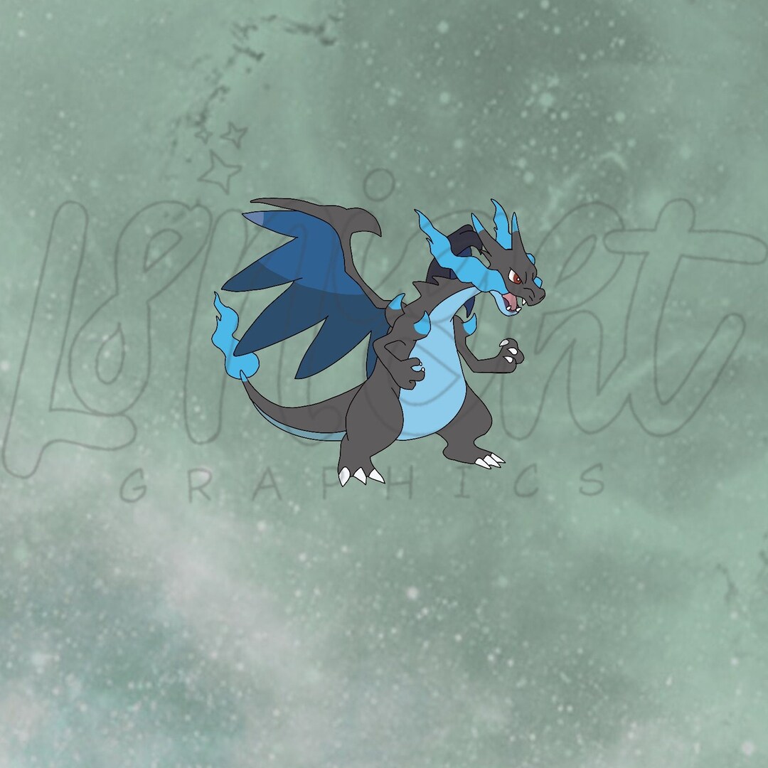 Mega Charizard X Matte Sticker - Etsy