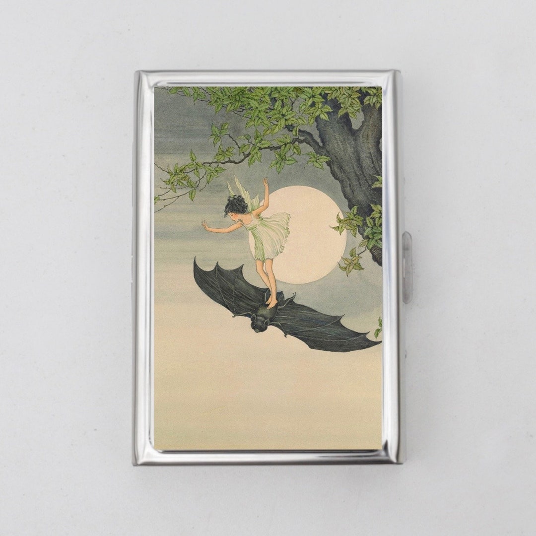Fairy Flying on Bat Cigarette Case OR Card Holder - Fairy Ida, Bat ...