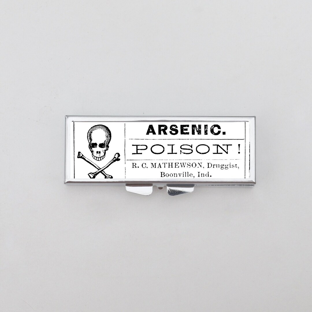 Arsenic Poison Rectangle Pill Box Funny Gift, Death, Poisonous Pills ...