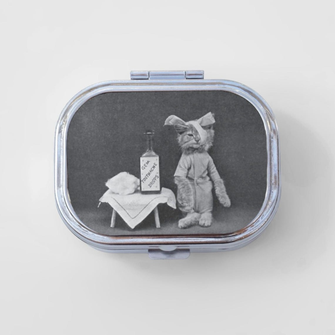 Sick Kitty Happy Rectangle Pill Box - Funny Cats, Cat Gifts, Jewelry ...