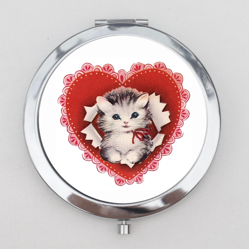 Cat Compact Mirror - Etsy