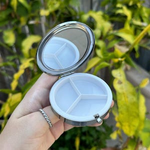 Girl Riding Bat Compact Mirror OR Pill Box - Fairytale, Fantasy, Small ...