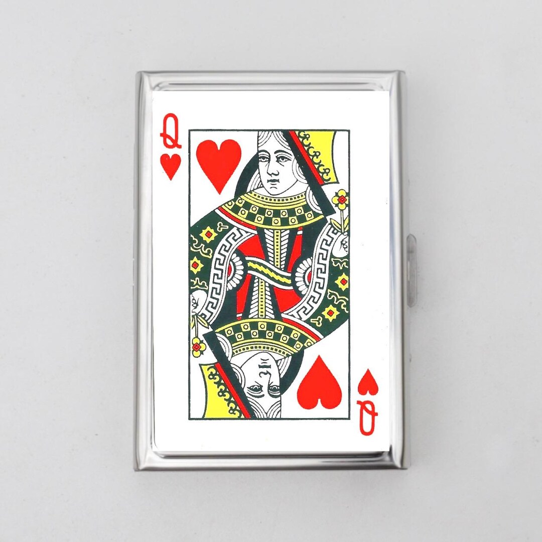 Queen Card Cigarette Case OR Card Holder - Gambling Gift, Casino Gift ...