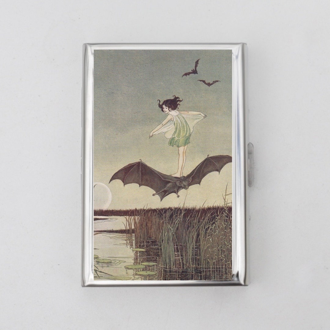 Fairy Flying on Bat Cigarette Case OR Card Holder - Fairy Ida, Bat ...