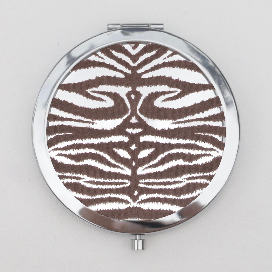 Zebra Compact Mirror Zebra Pattern Black and White Stripes - Etsy