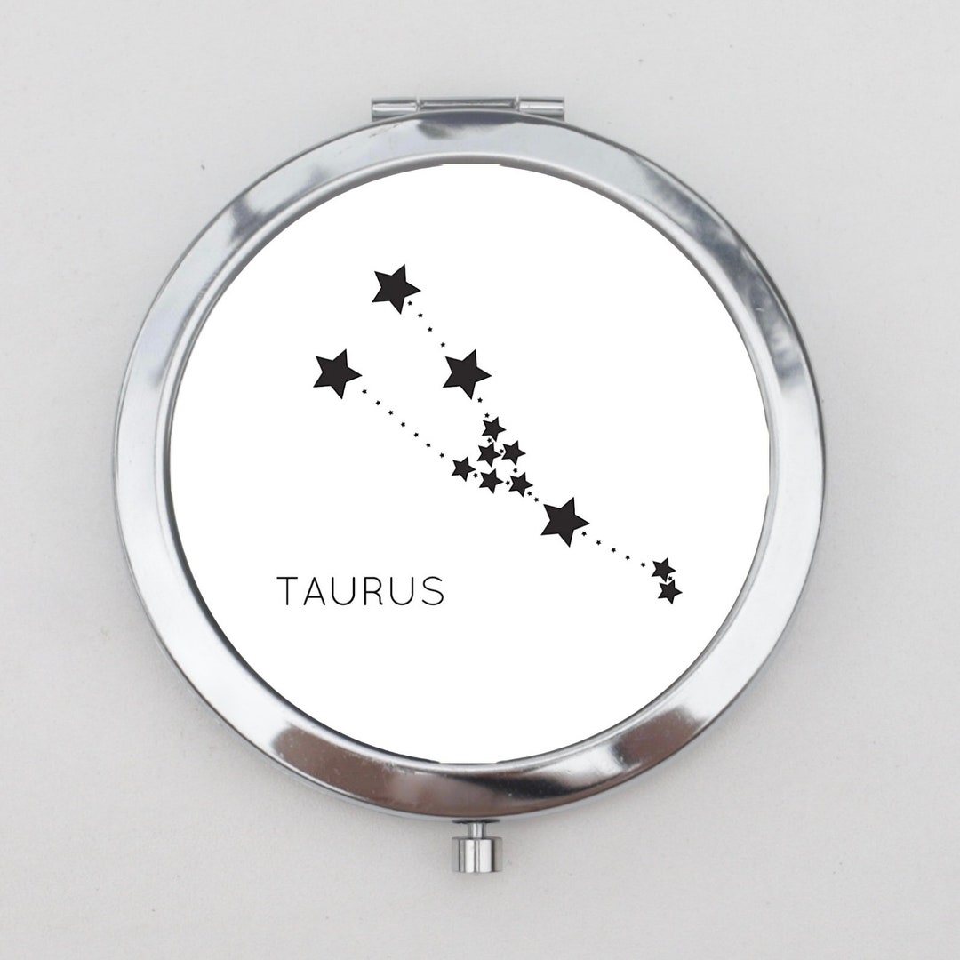 Taurus Compact Mirror OR Pill Box Horoscope Gift, Zodiac Signs ...