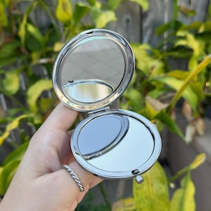 Girl Riding Bat Compact Mirror OR Pill Box - Fairytale, Fantasy, Small ...
