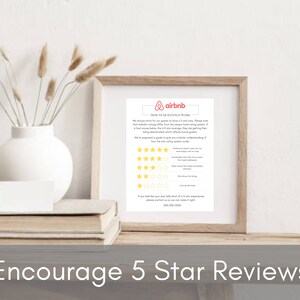 Airbnb Star Rating Explanation Printable Editable Template, 5 Star ...