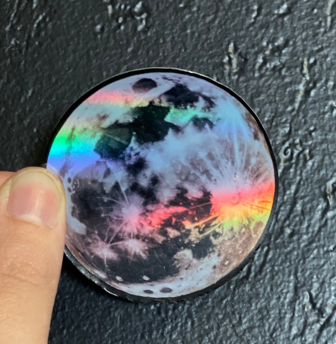 Moon Sticker | Lunar Sticker | Full Moon | for Laptops, Water Bottles ...