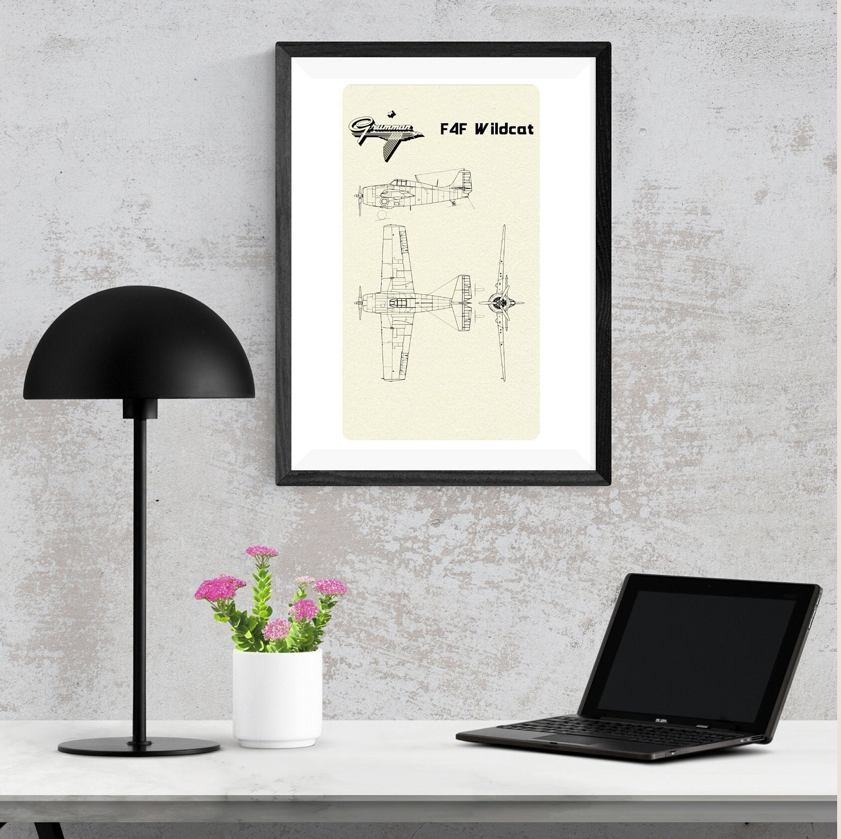 Grumman F4F Wildcat Blueprint Patent Style Print File - Etsy