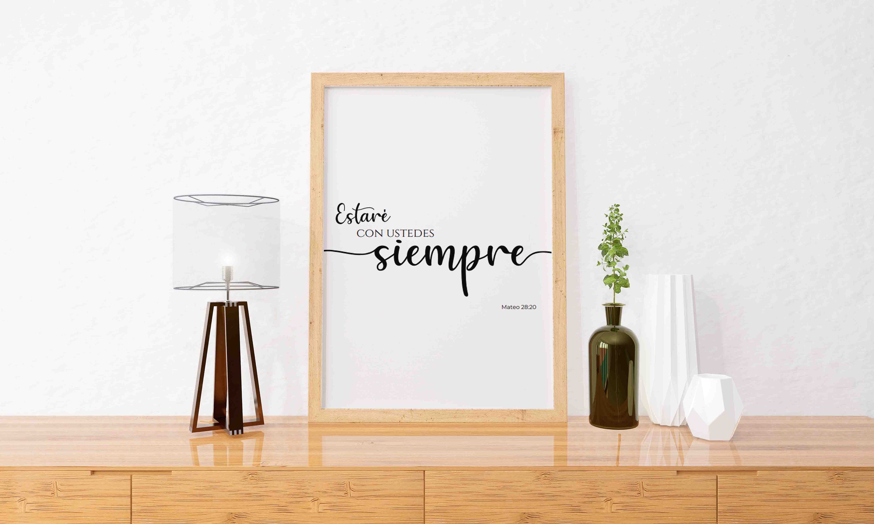 Mateo 28:20 // Printable Quotes Wall Art // Spanish Bible Wall Art ...