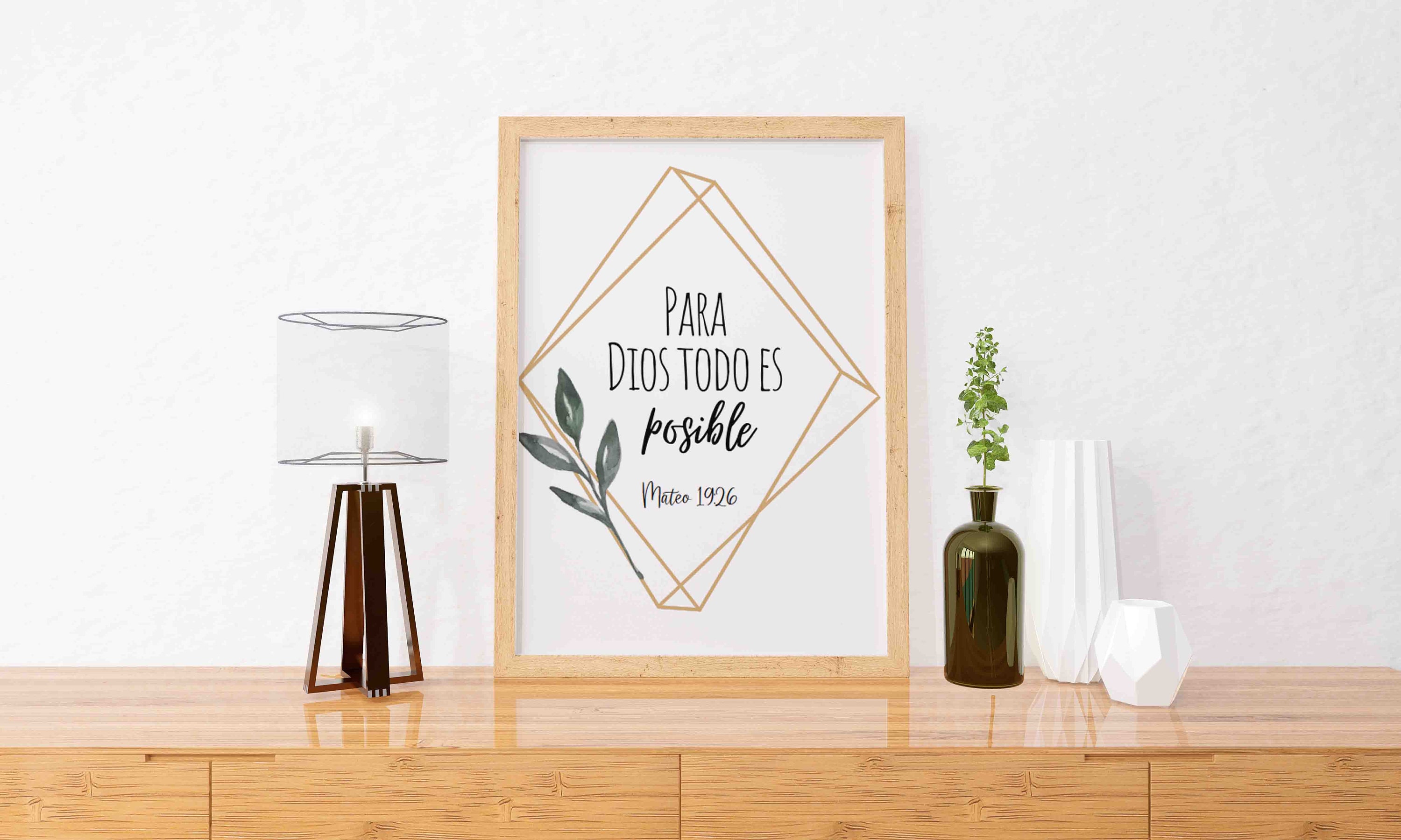 Printable Quotes Wall Art // Para Dios Todo Es Posible // Spanish Bible ...
