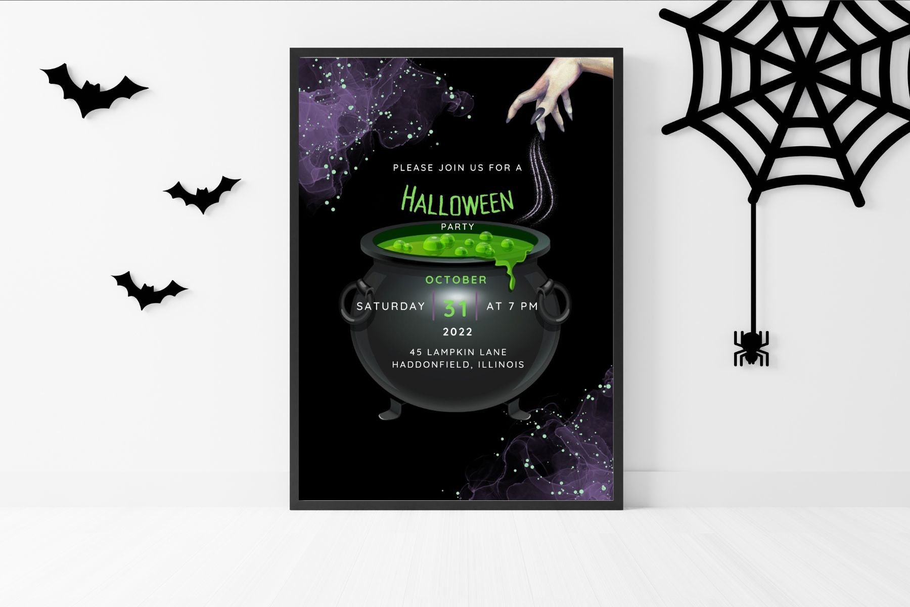 Editable Witch Halloween Invitation Template - Etsy