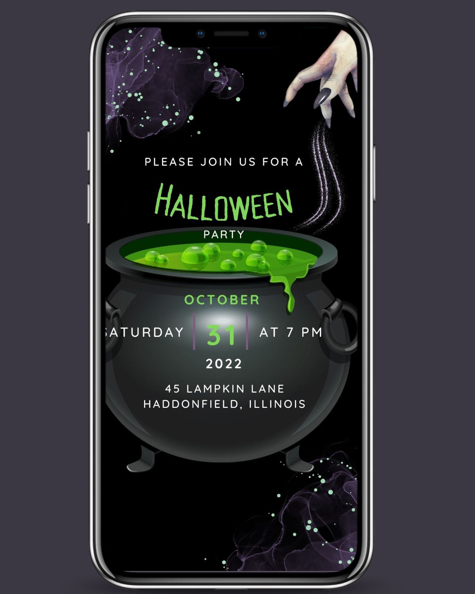 Editable Witch Halloween Invitation Template - Etsy