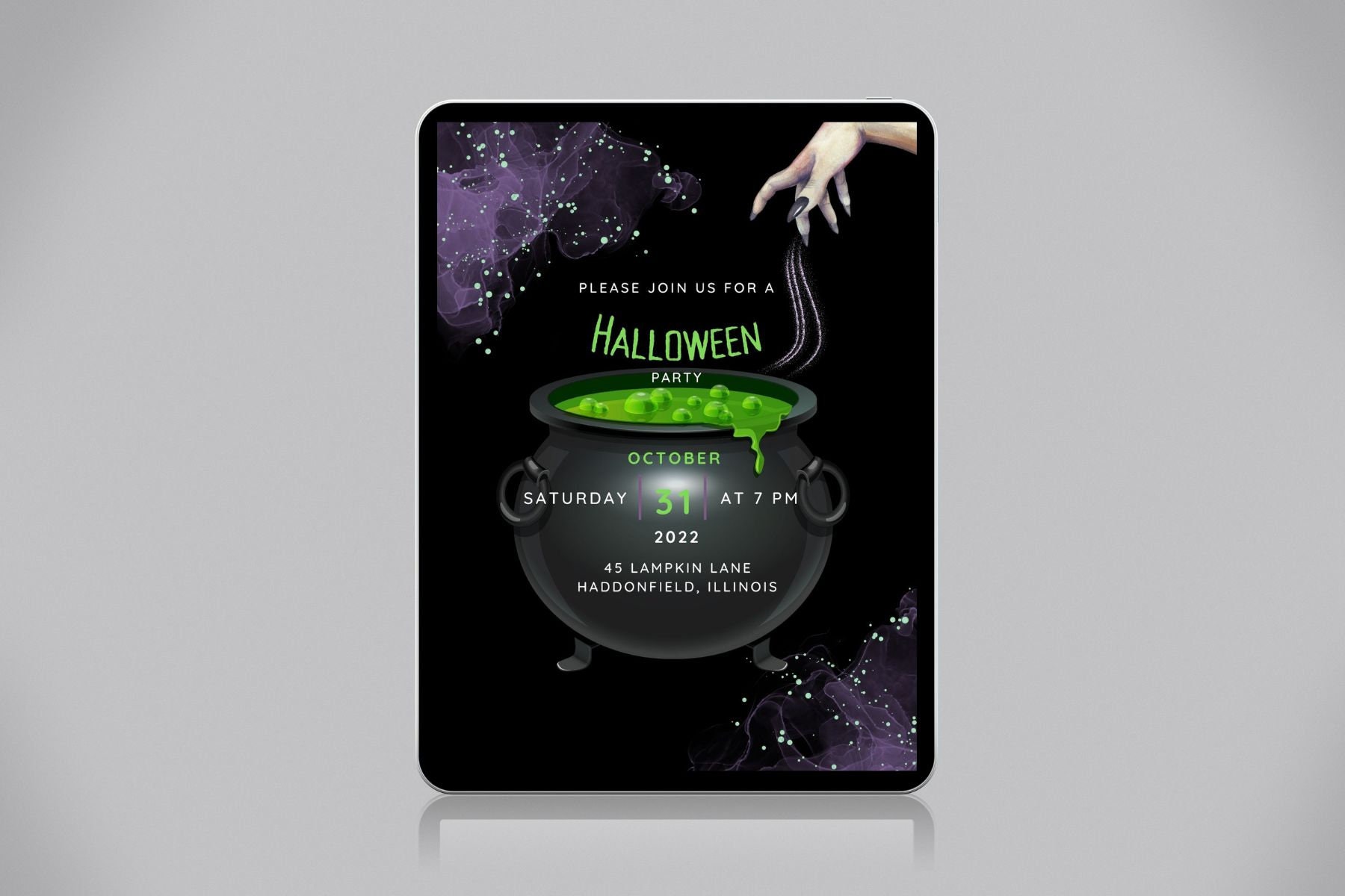 Editable Witch Halloween Invitation Template - Etsy
